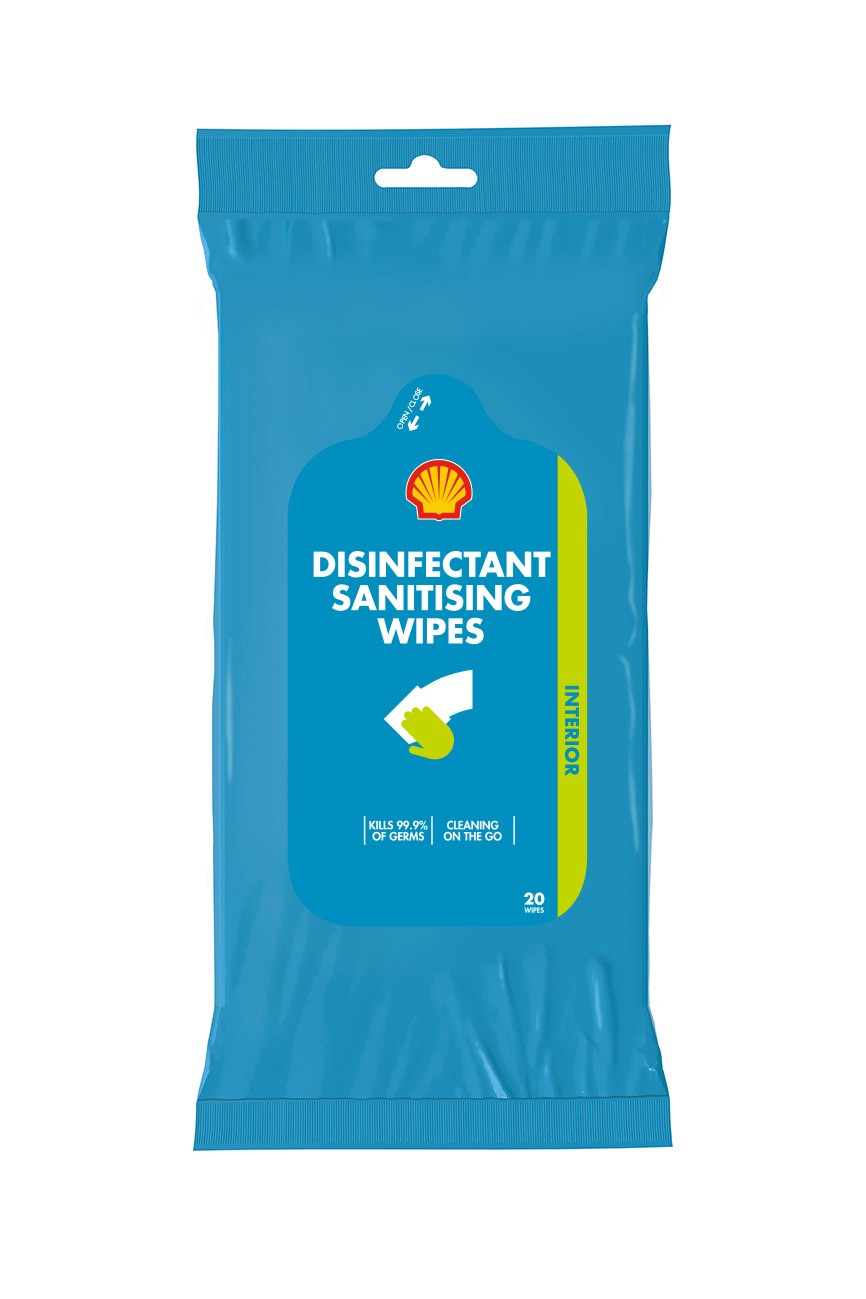 Shell Disinfectant Sanitising Wipes - Shell Car Care